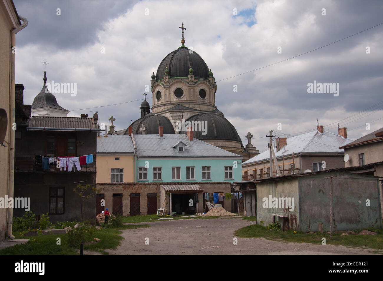 Quiet and calm town in western Ukraine Stock Photo - Alamy