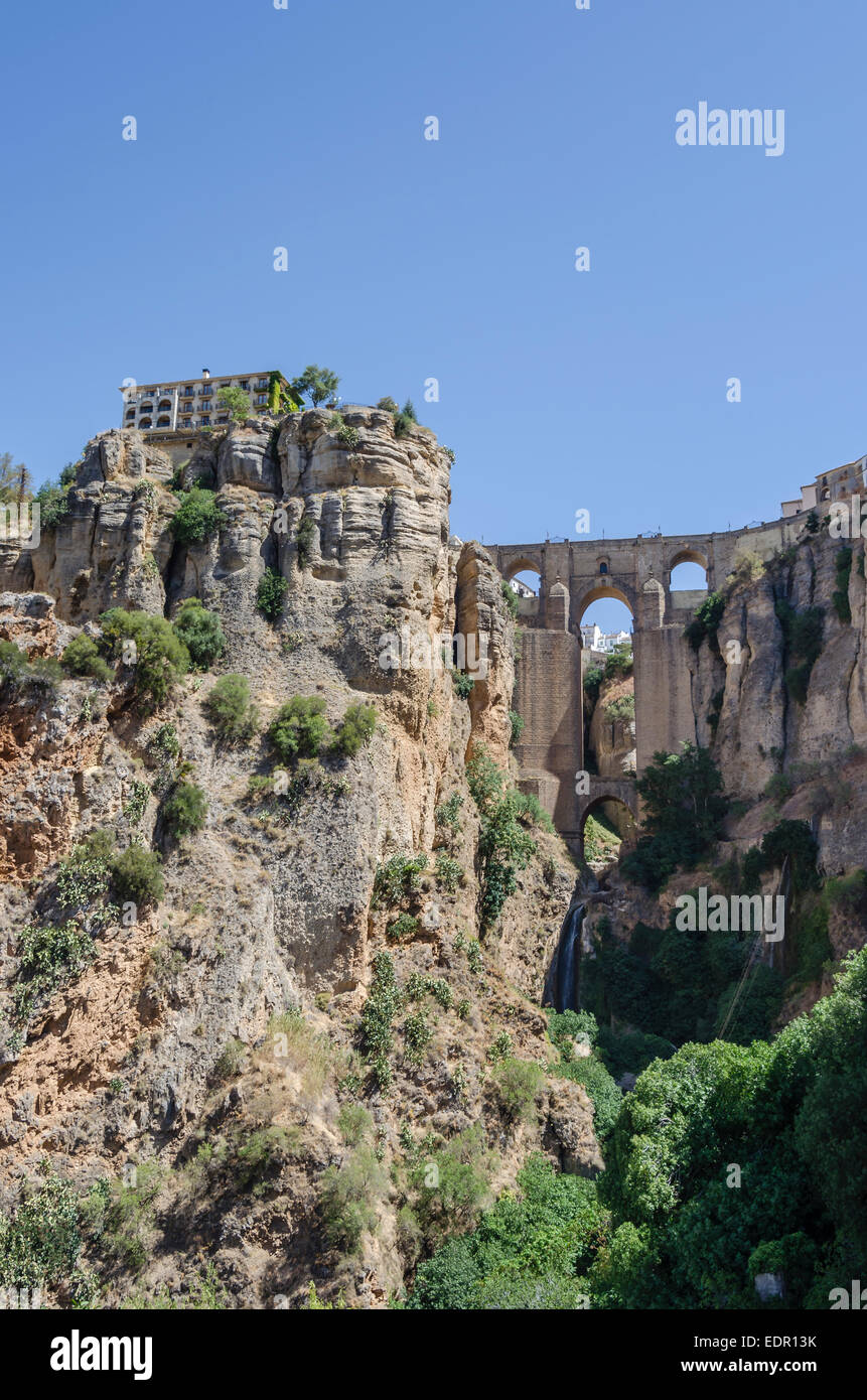 Houses on Cliff, Ronda, Spain Stock Photo - Alamy