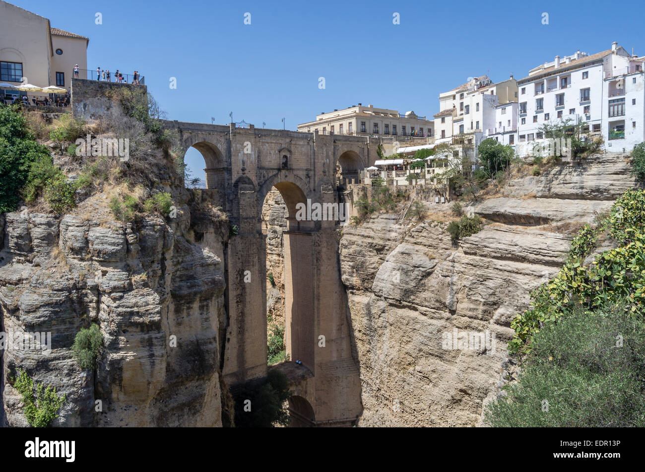 Houses on Cliff, Ronda, Spain Stock Photo - Alamy