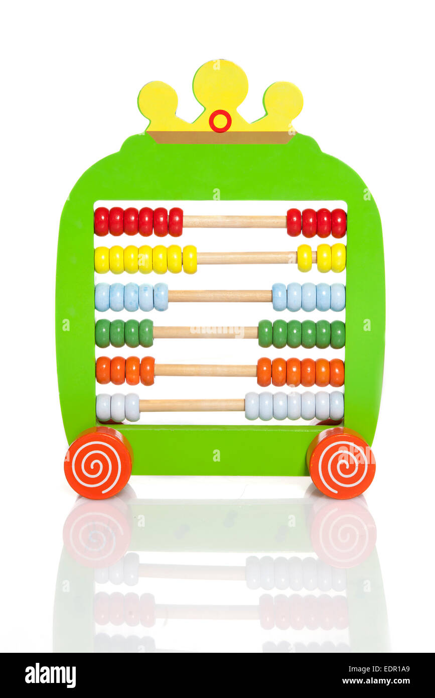 Colored Cute Abacus on the white background Stock Photo - Alamy