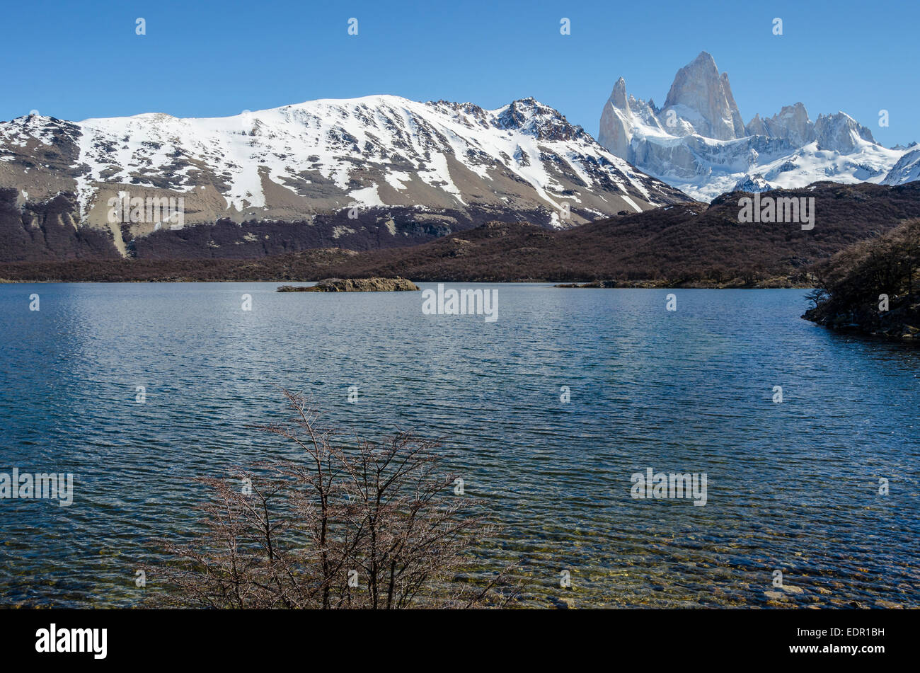 Mount Fitz Roy and Lake, Argentina Stock Photo - Alamy