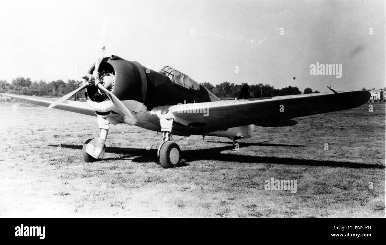 This photograph shows the Curtiss P-36B Hawk, a pivotal American ...