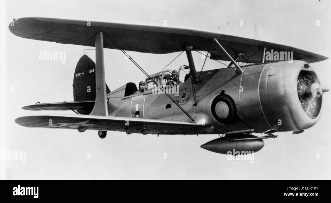The Curtiss SBC-4 Helldiver, marked with serial number 1813, was a dive ...