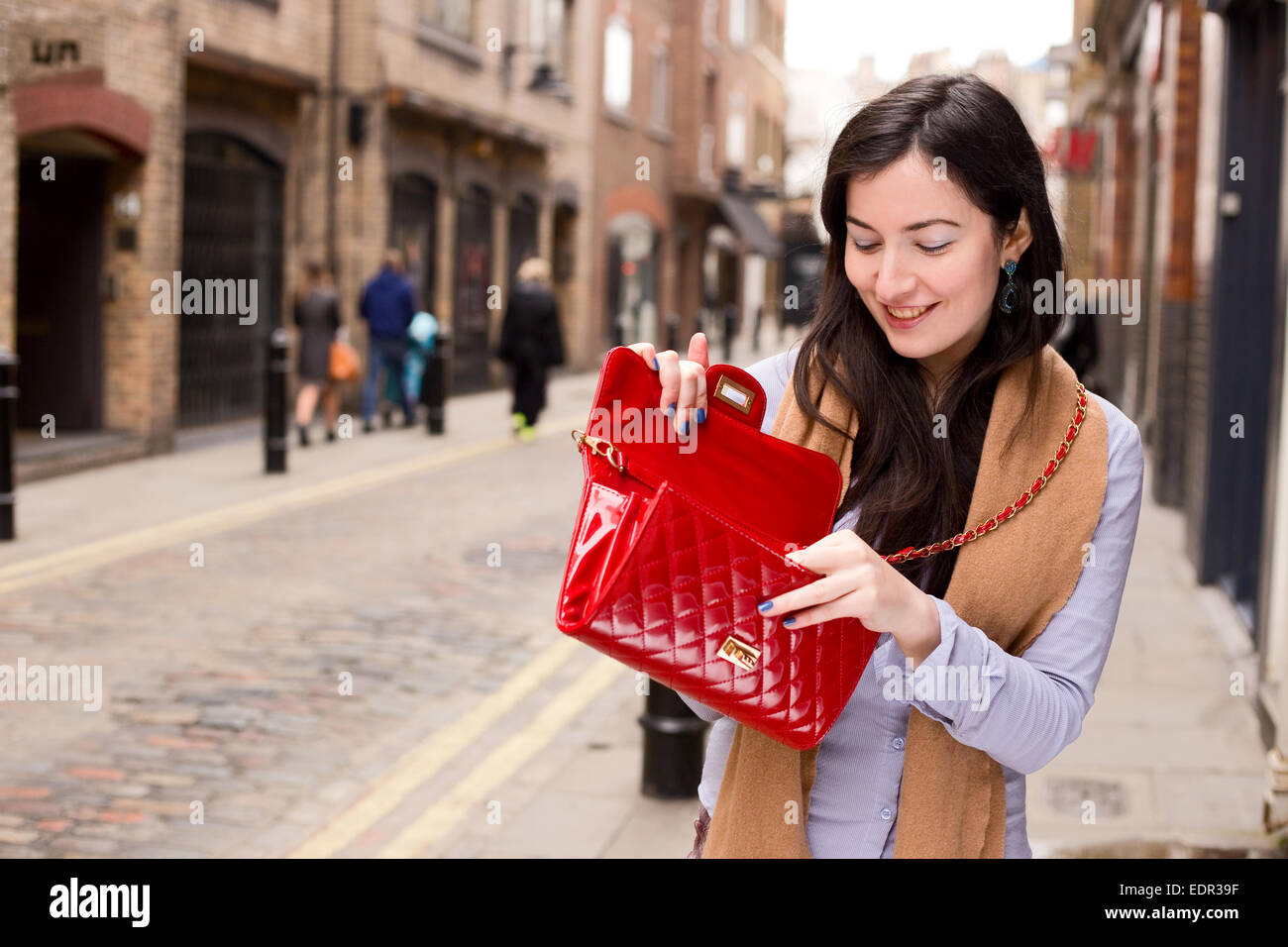 Look inside purse hi-res stock photography and images - Alamy