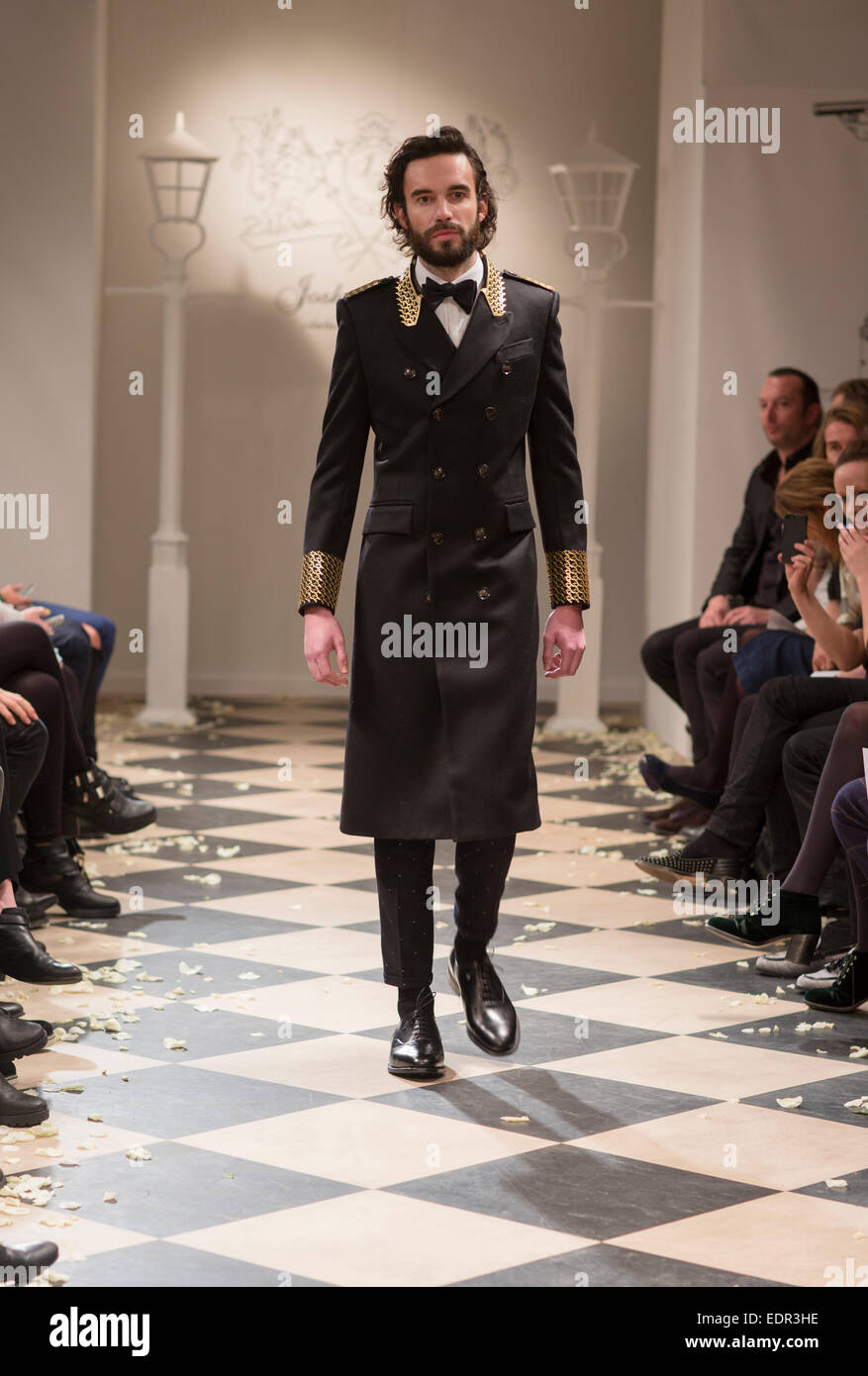 First show of fashion designer Joshua Kane Stock Photo - Alamy