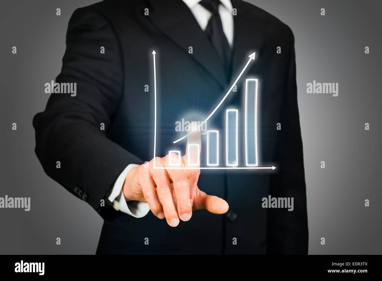Profit chart man suit hi-res stock photography and images - Alamy
