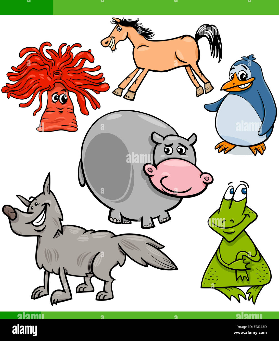 Cartoon Illustration of Animals Characters Set Stock Photo - Alamy