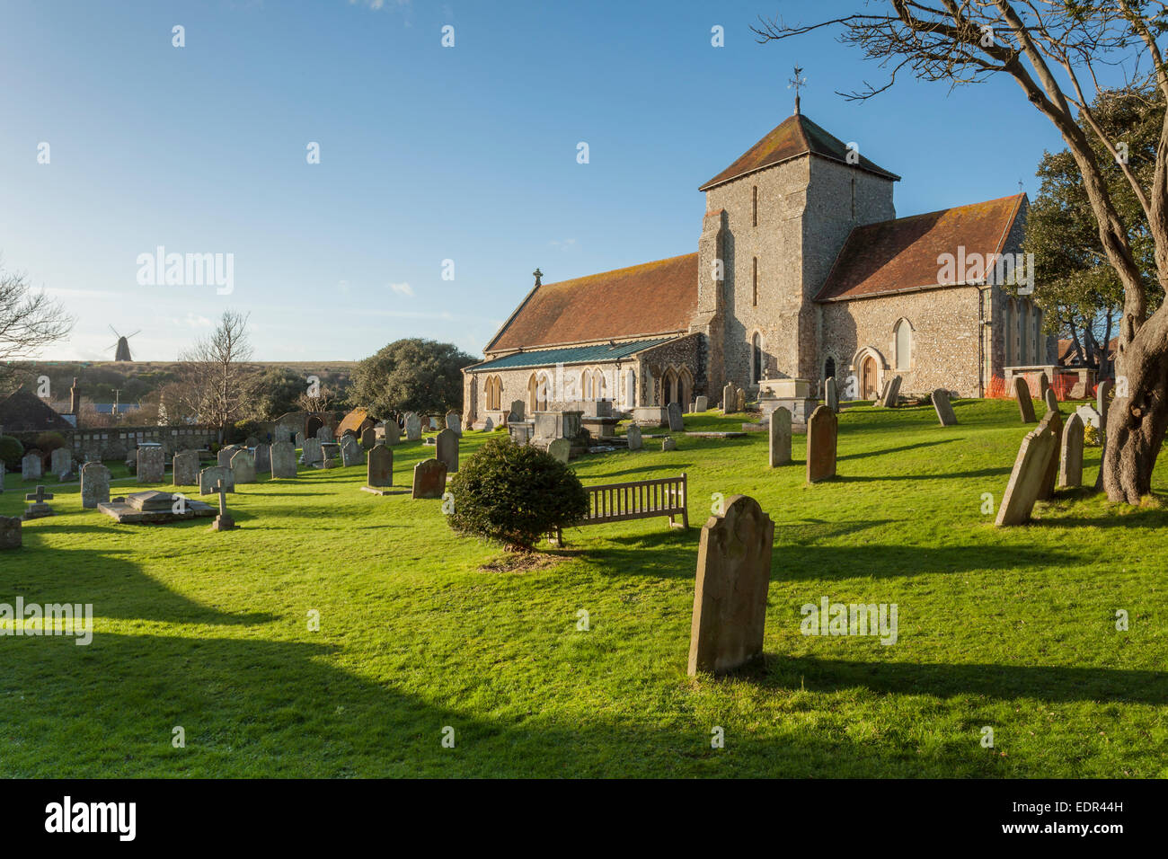 St Margaret's church in Rottingdean, East Sussex, England Stock Photo ...