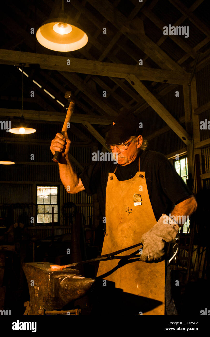 Blacksmith at Empire Mine State Historic Park Stock Photo - Alamy
