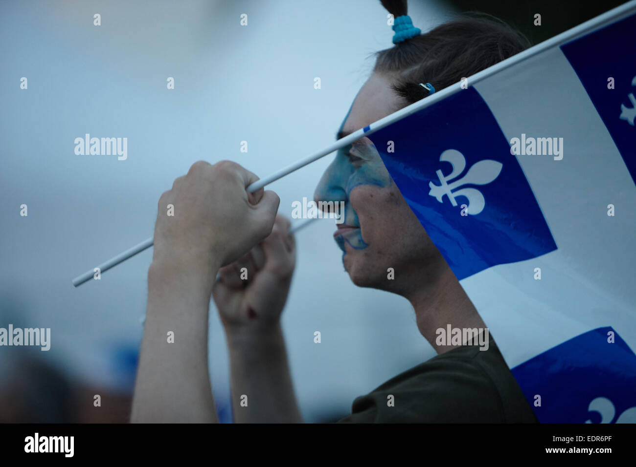 Celebrating June 24th. Quebec National day Stock Photo - Alamy