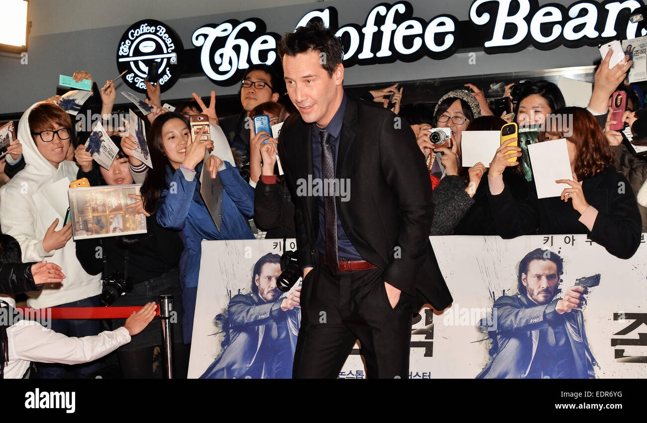 Seoul, South Korea. 8th Jan, 2015. Actor Keanu Reeves attends a ...