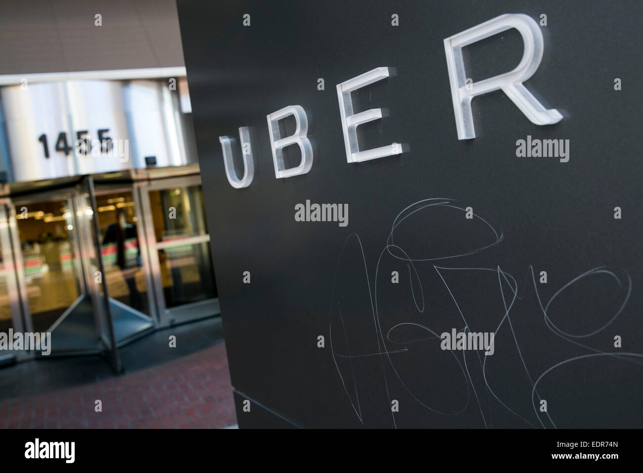 The headquarters of Uber in downtown San Francisco, California Stock ...