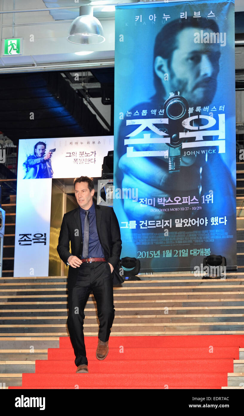 Seoul, South Korea. 8th Jan, 2015. Actor Keanu Reeves attends a ...