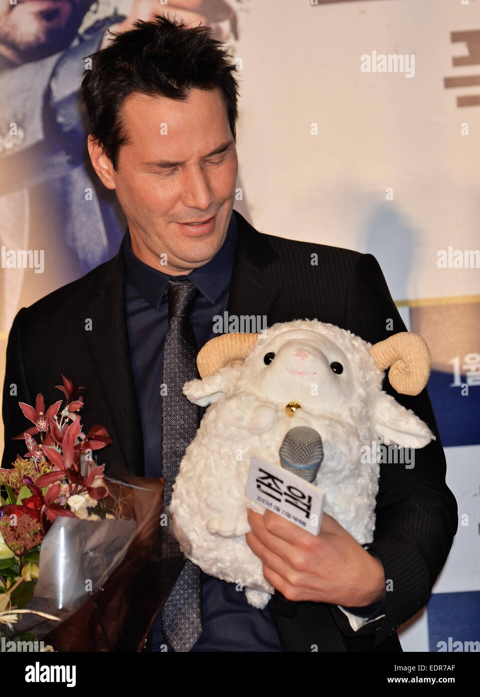 Seoul, South Korea. 8th Jan, 2015. Actor Keanu Reeves attends a ...