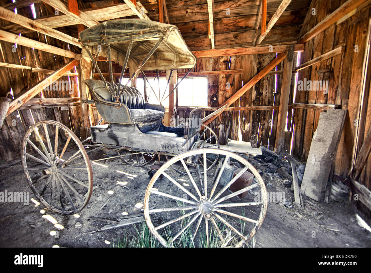 This classy well preserved carriage of late 1880, sits in a covered ...