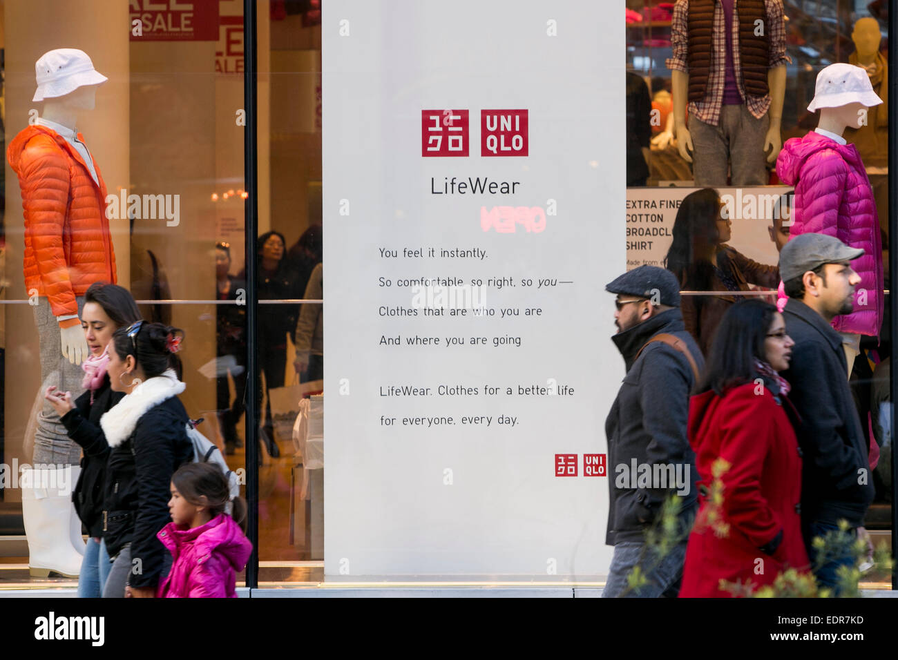 A Uniqlo clothing retail store in downtown San Francisco, California ...