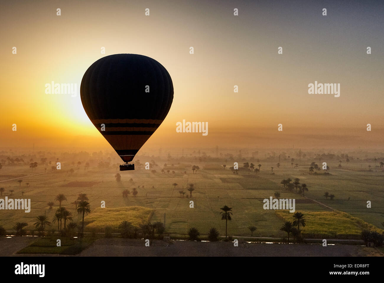 An early morning Balloon ride over Luxor Stock Photo - Alamy