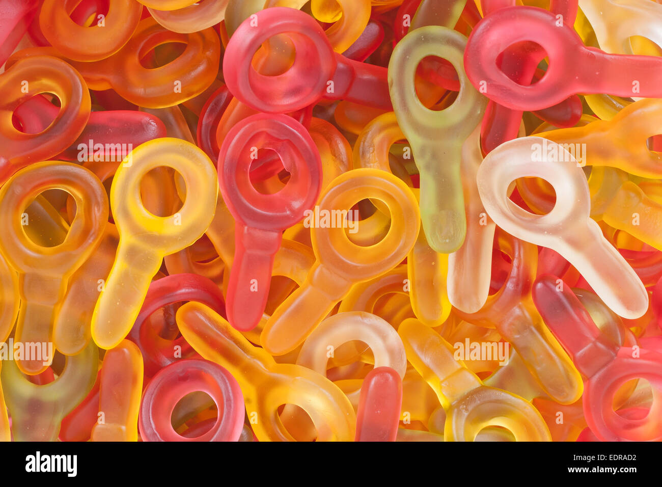 Heap of typical dutch candy called Dropsleutels Stock Photo - Alamy