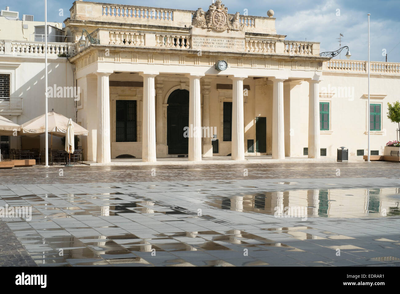 Main Guard building in St George's Square, Valletta, Malta Stock Photo ...