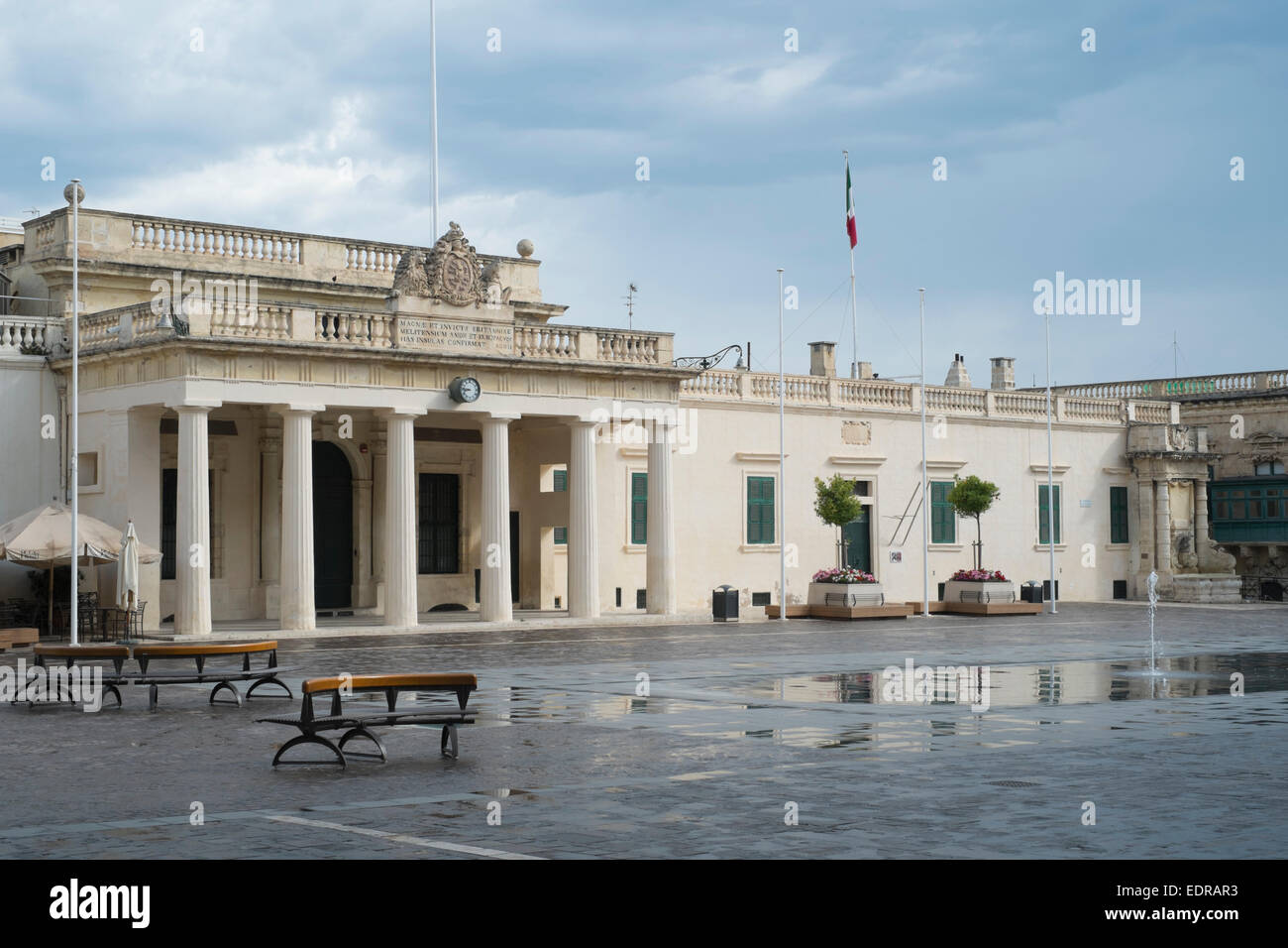 Main Guard building in St George's Square, Valletta, Malta Stock Photo ...