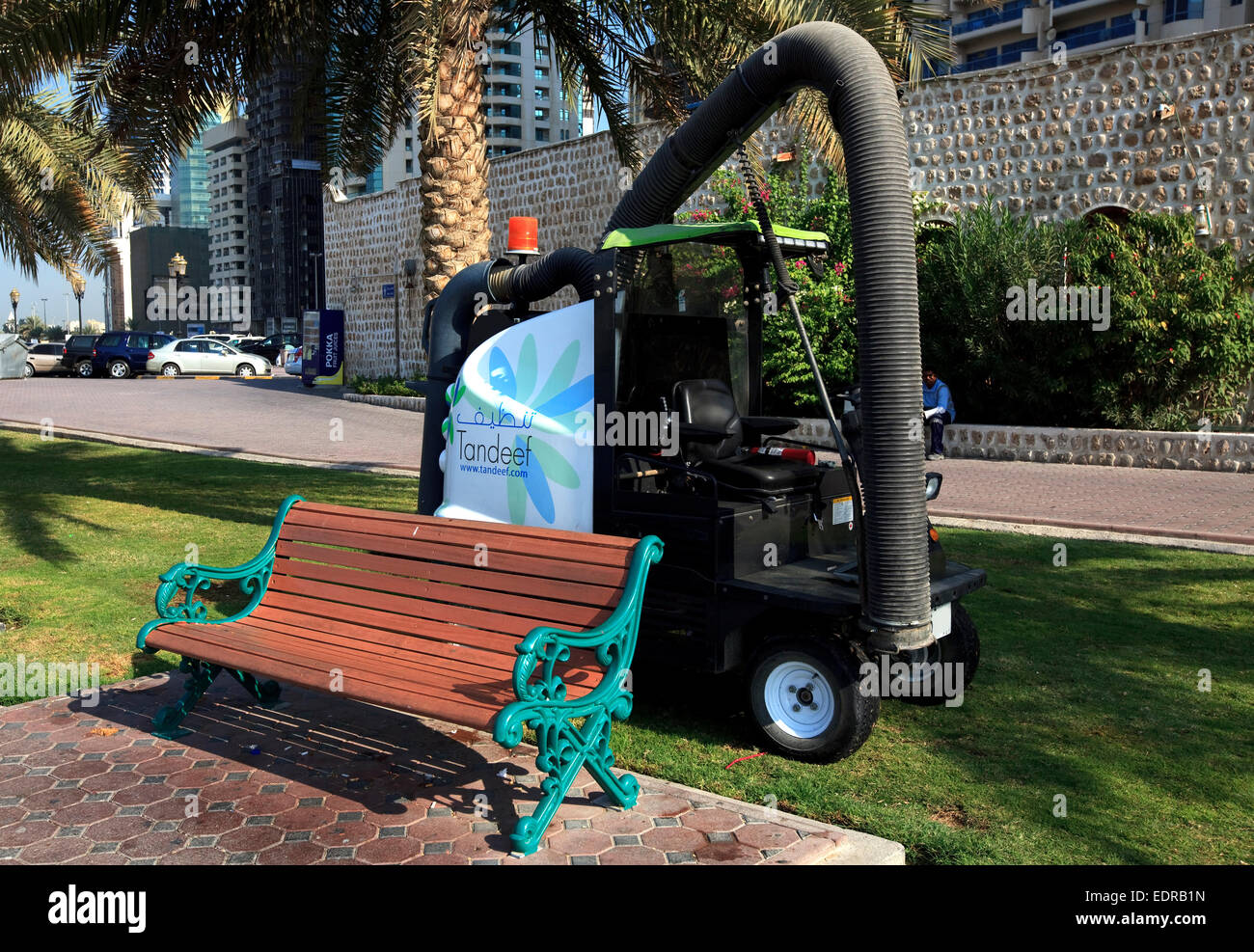 Machine for cleaning debris on lawns and sidewalks Stock Photo - Alamy