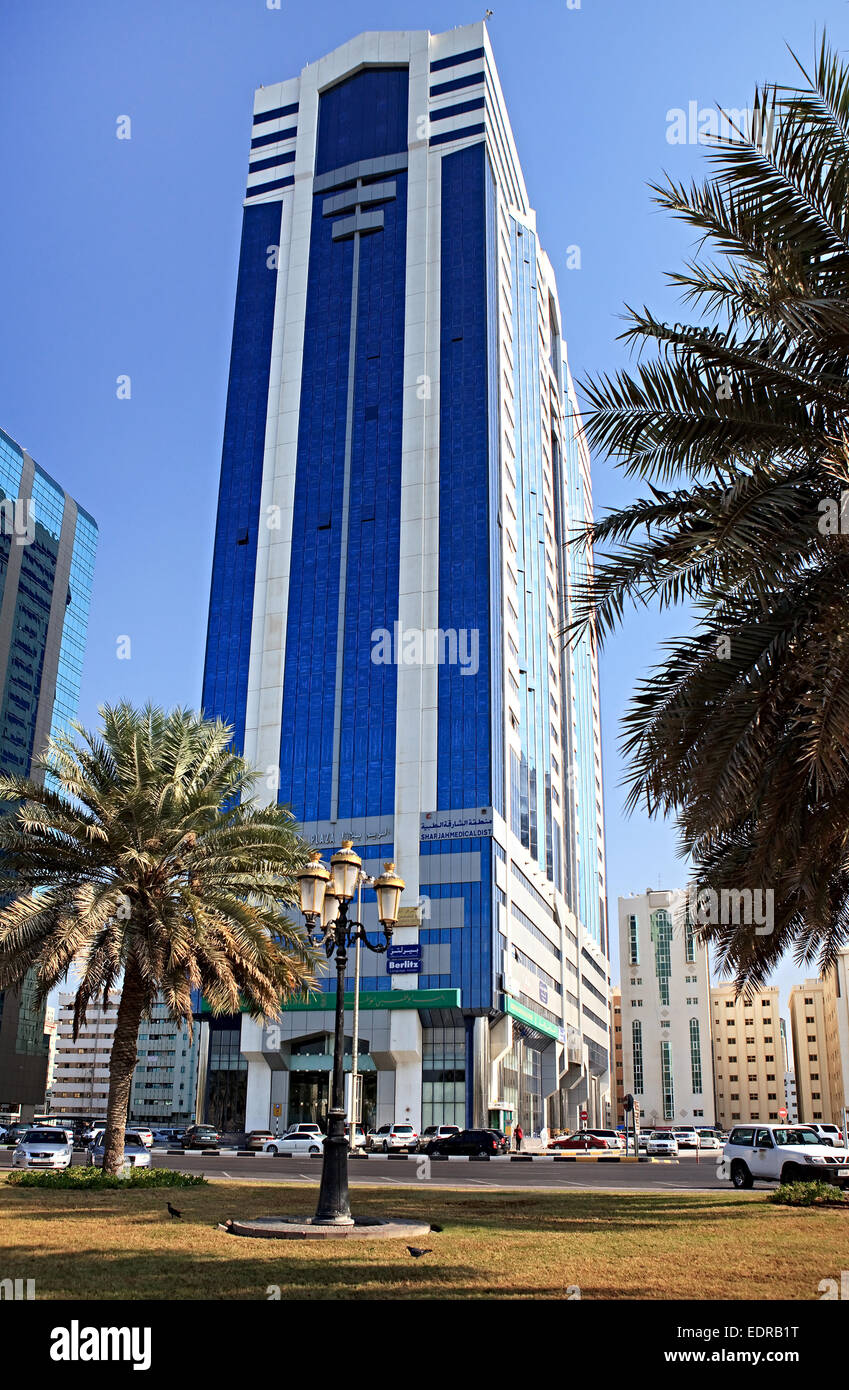 Modern skyscrapers in Sharjah Stock Photo - Alamy