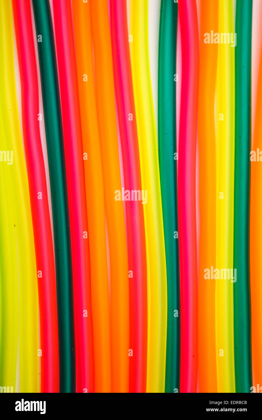 Oxygen line of multi-colored white background Stock Photo - Alamy