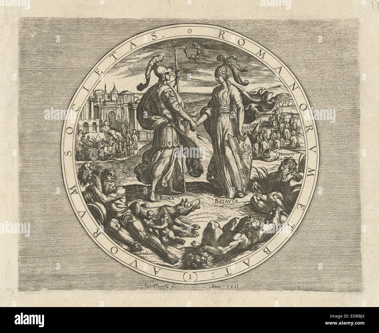 Title print for the series, The Batavian Rebellion, 69-70, Antonio ...