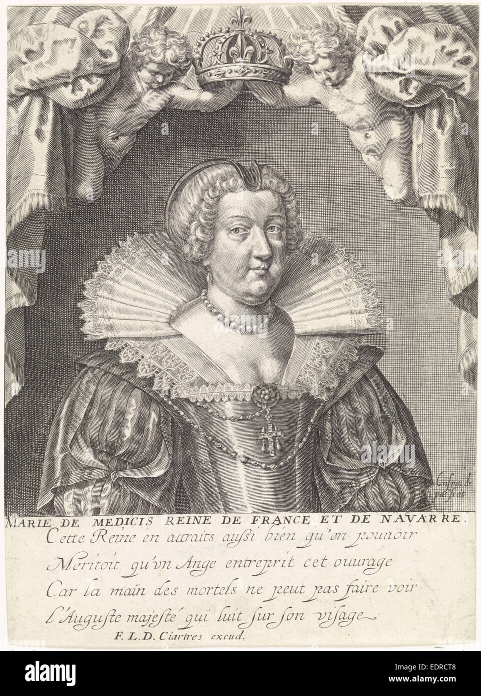 Portrait of Maria de Medici, Crispijn van de Passe (II), François ...