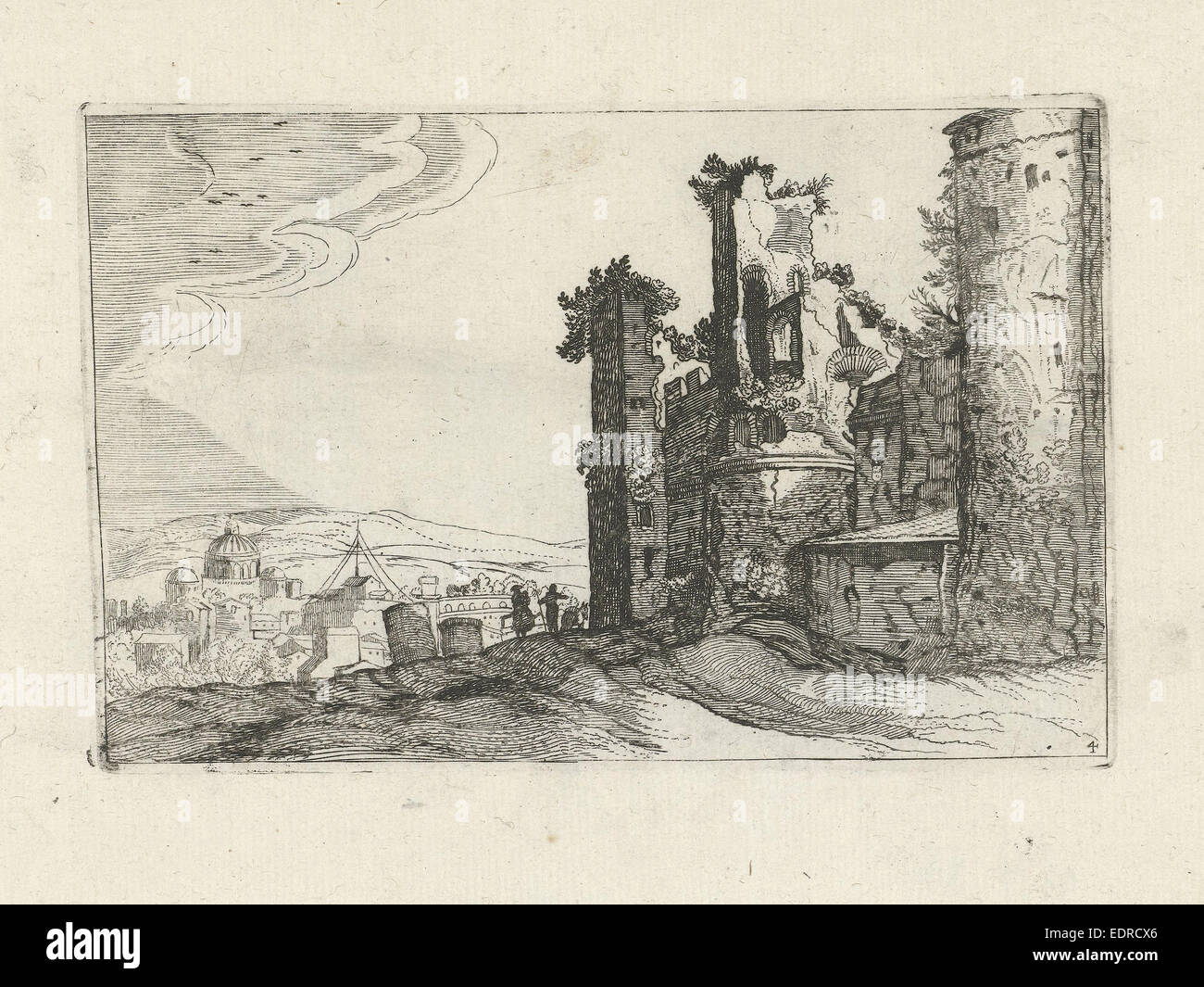 View of Rome from Monte Pincio Italy, Willem van Nieulandt (II ...