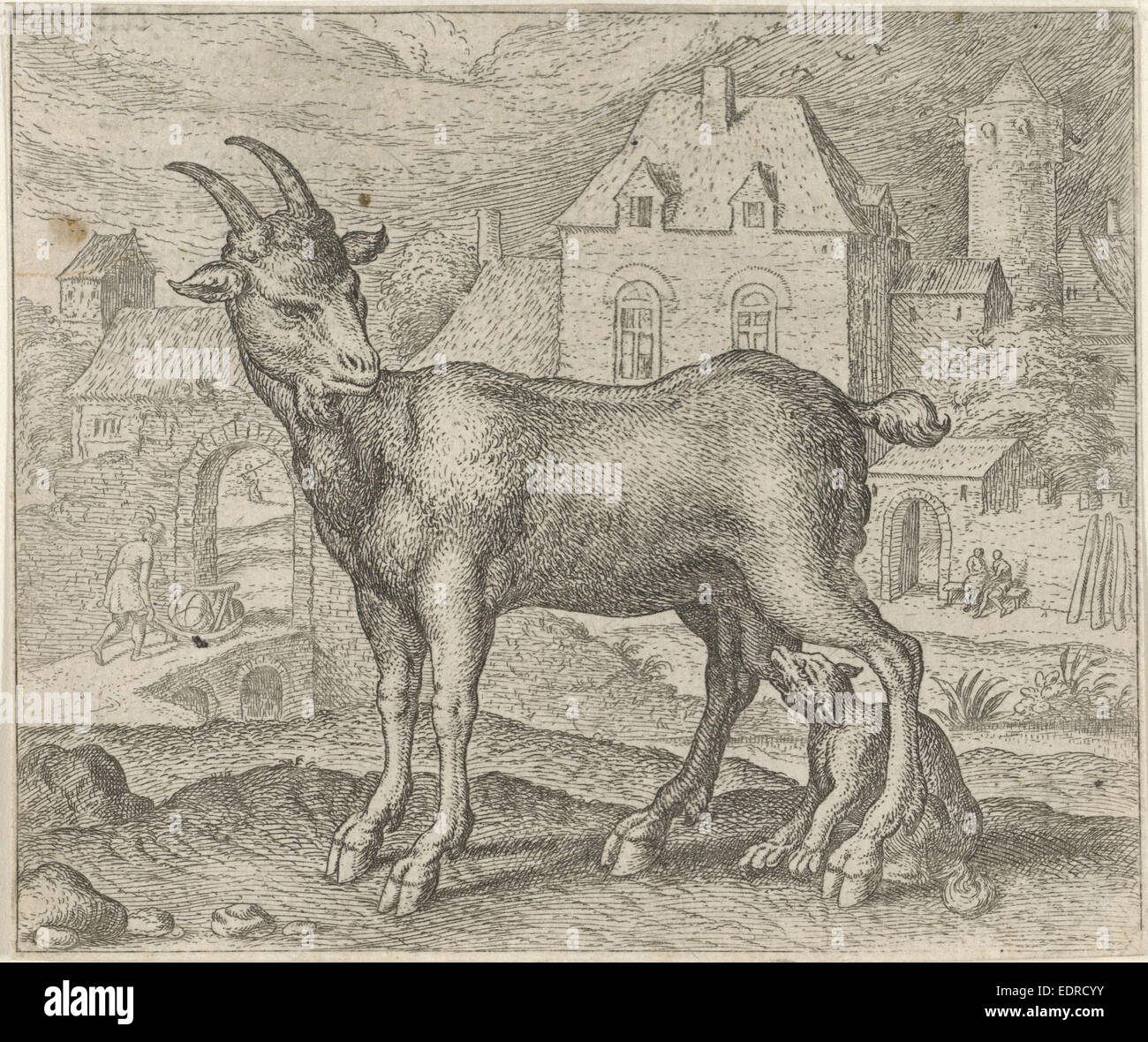 Fable goat young wolf aegidius hi-res stock photography and images - Alamy