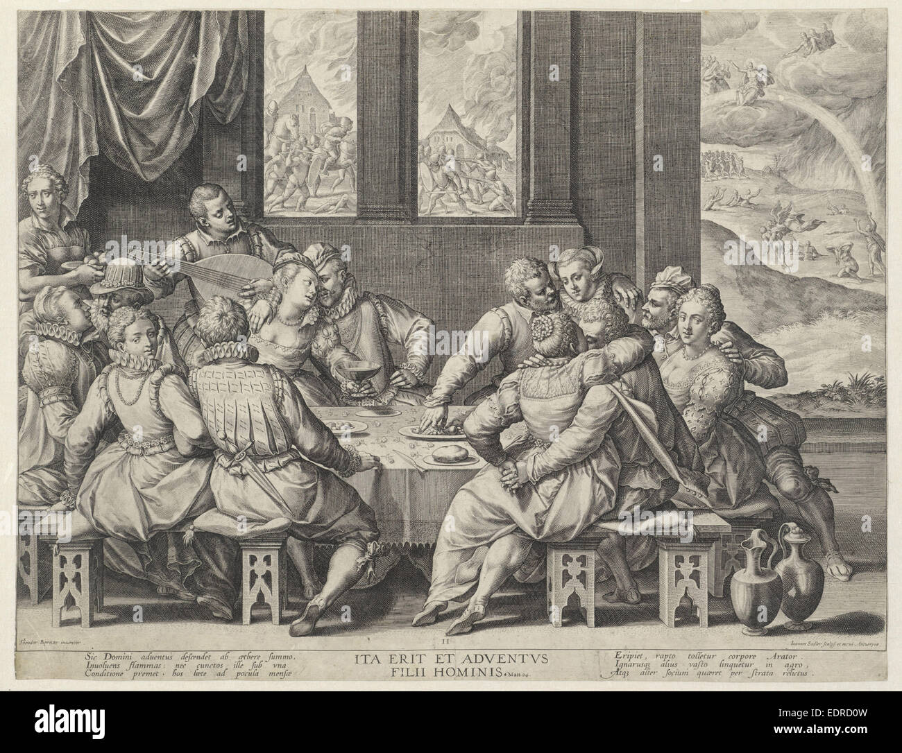 The sinful mankind before the Last Judgment, Johann Sadeler (I), 1581 ...