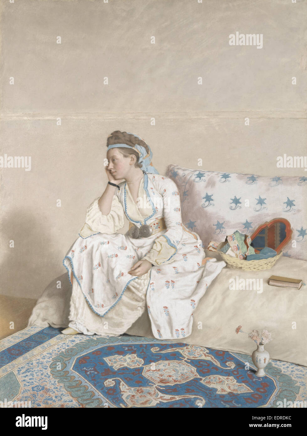 Portrait of Marie Fargues, wife of the artist, in Turkish costume, Jean ...