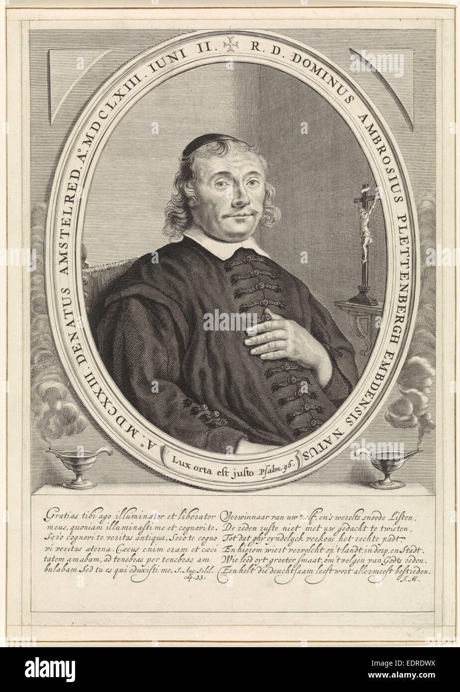 Portrait of Ambrosius Plettenbergh, Theodor Matham, Monogrammist JM ...