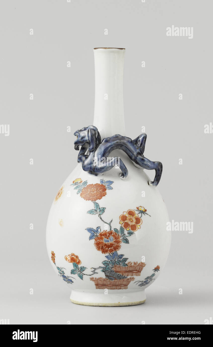 Vase, pear-shaped with long neck, Anonymous, 1675 - 1725 Stock Photo ...