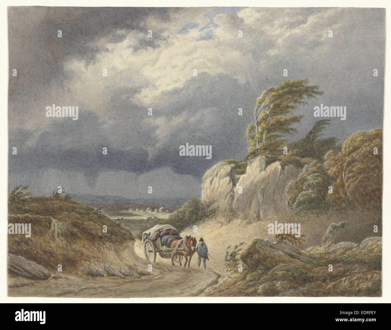 Landscape with approaching storm, Matthijs Maris, Barend Cornelis ...