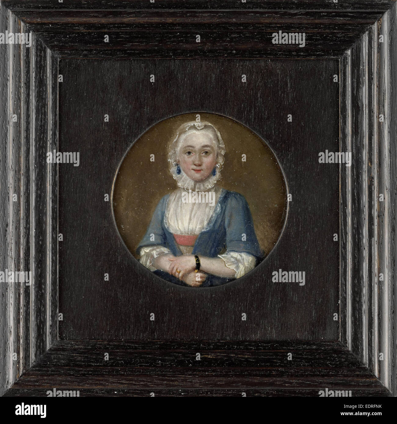 Portrait of a woman, Anonymous, c. 1745 Stock Photo - Alamy