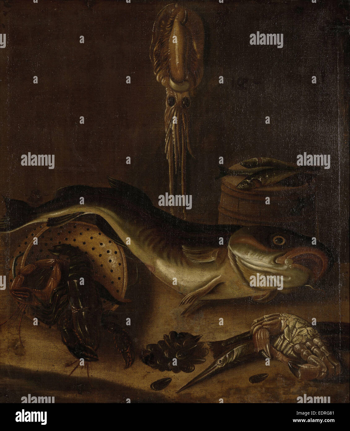 Still Life with Fish, A. van Doeff, 1625 - 1675 Stock Photo - Alamy