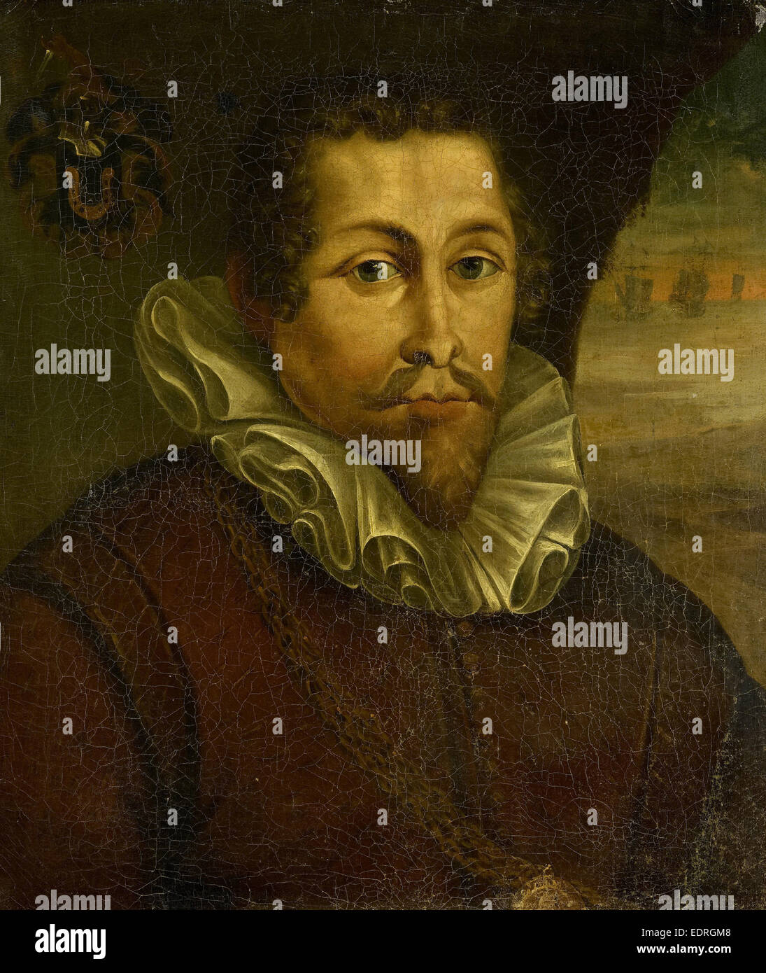 Portrait of Pieter Willemsz Verhoeff (c. 1573-1609), Anonymous, after c ...