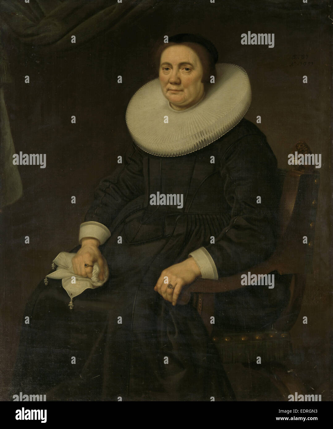 Portrait of a woman, Hercules Sanders, 1651 Stock Photo - Alamy