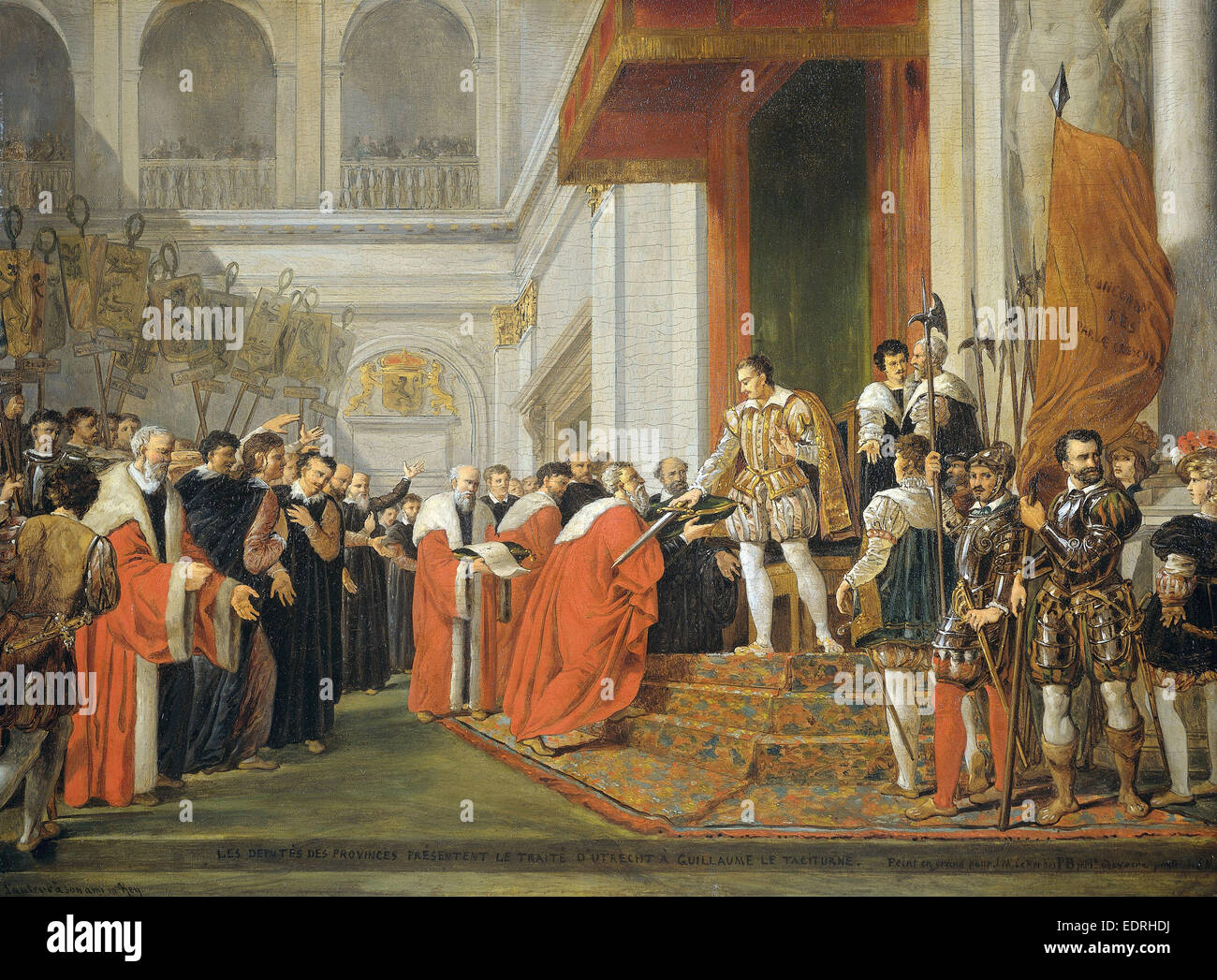 The Union of Utrecht, The Netherlands, Joseph Denis Odevaere, 1815 ...