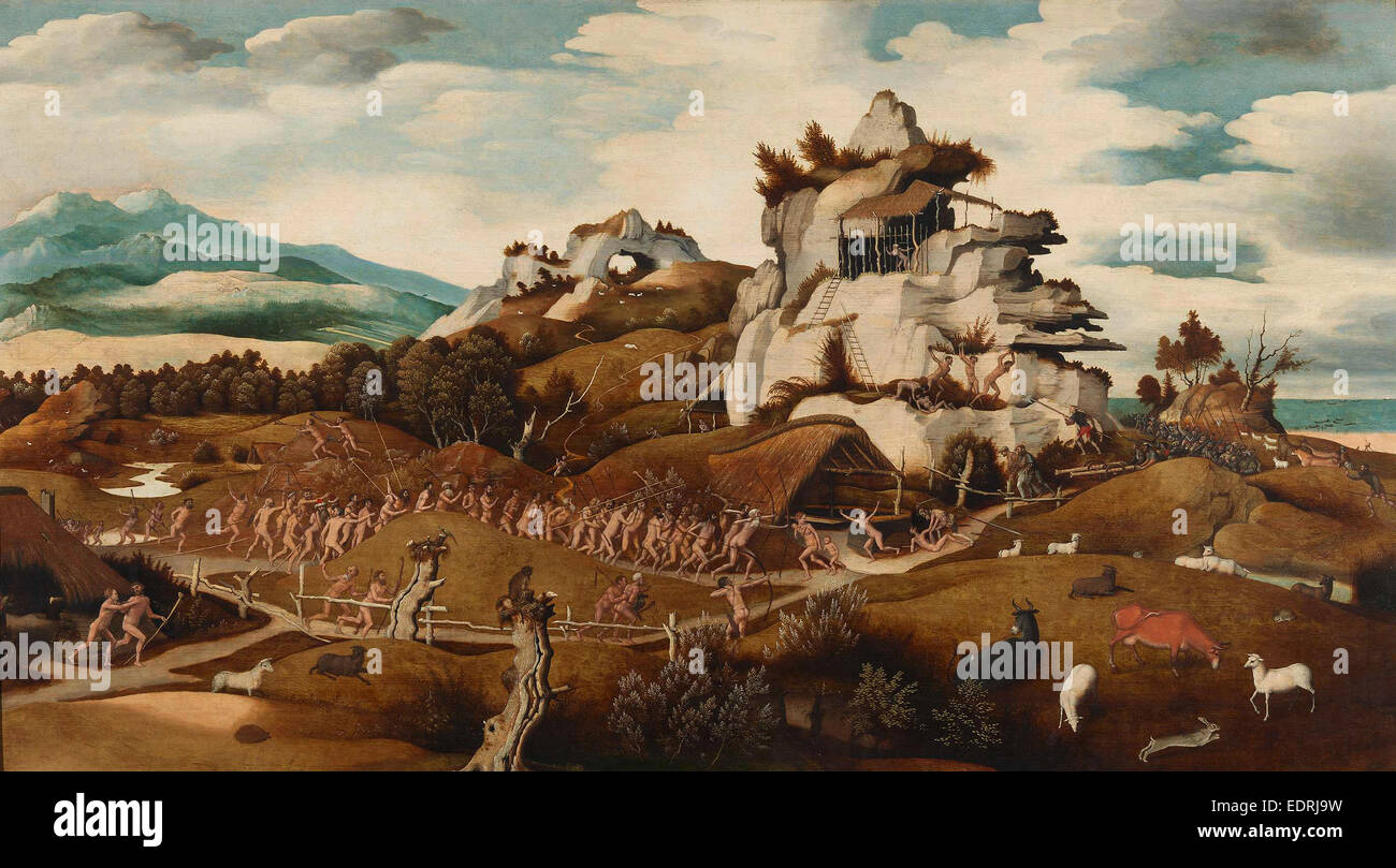 Landscape with an Episode from the Conquest of America, Jan Jansz ...