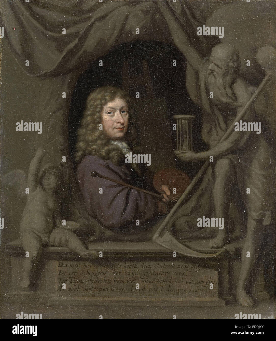 Self-Portrait, Michiel van Musscher, 1685 Stock Photo - Alamy