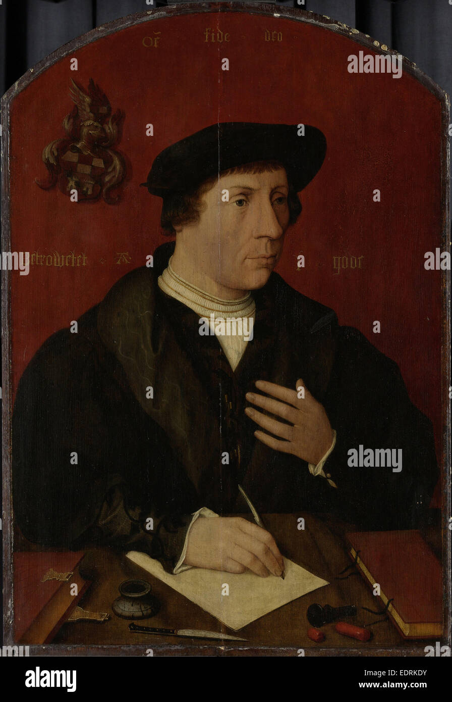 Portrait of a man, Anonymous, Jan Jansz Mostaert, 1535 Stock Photo - Alamy