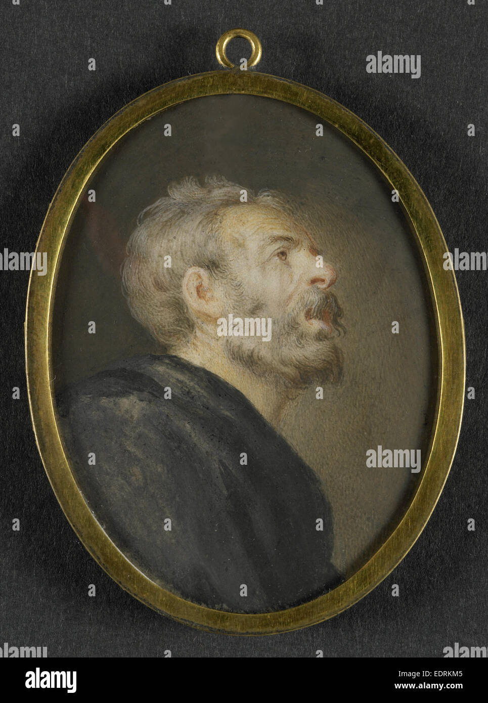 Head of an Old Man, Anonymous, c. 1700 - c. 1799, Portrait miniature ...