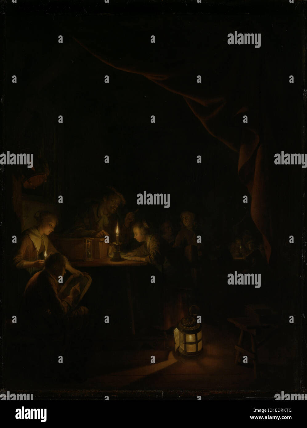 The Night School, Gerard Dou, c. 1660 - c. 1665 Stock Photo - Alamy