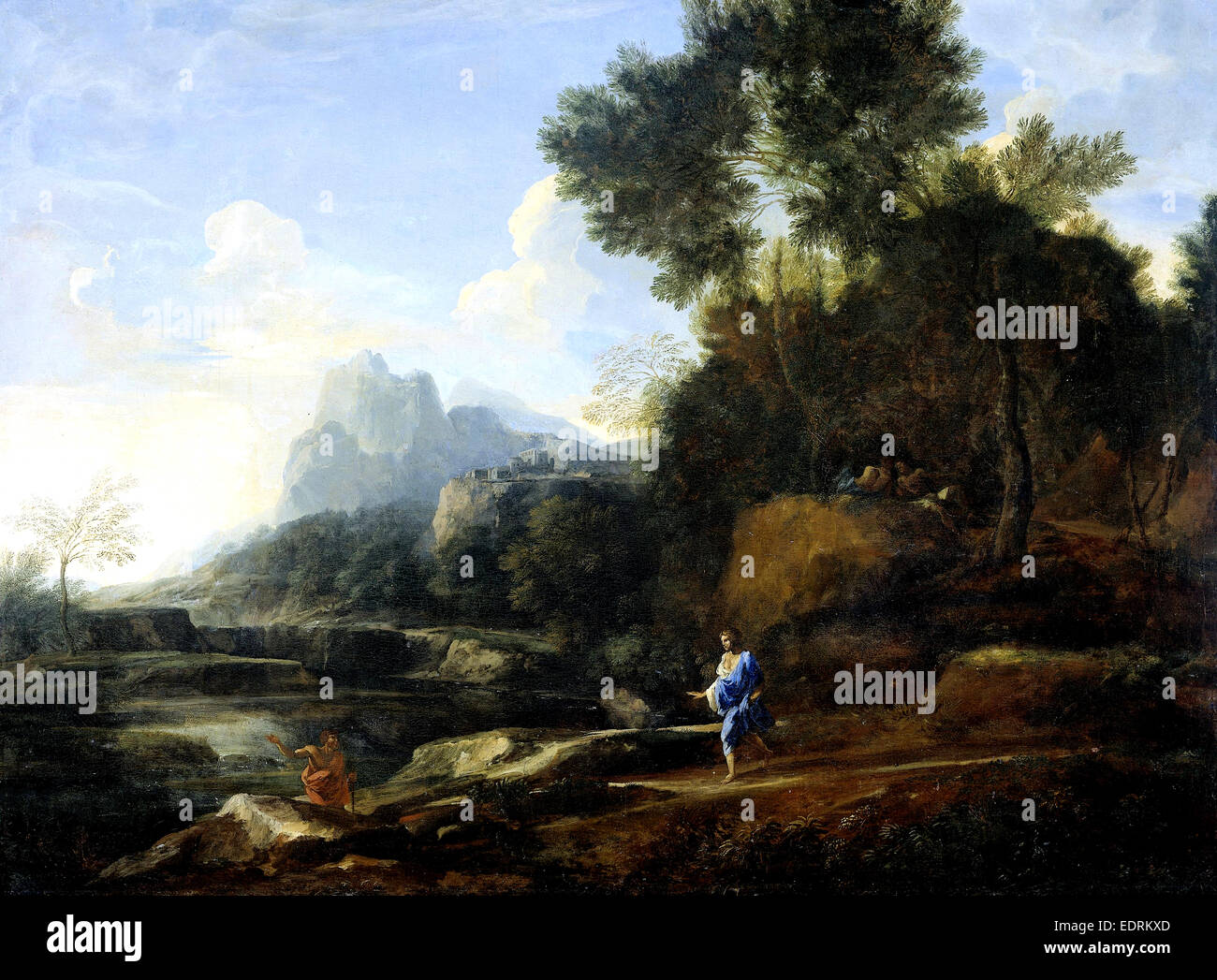 Italian Landscape, Gaspard Dughet, 1638 - 1640 Stock Photo - Alamy