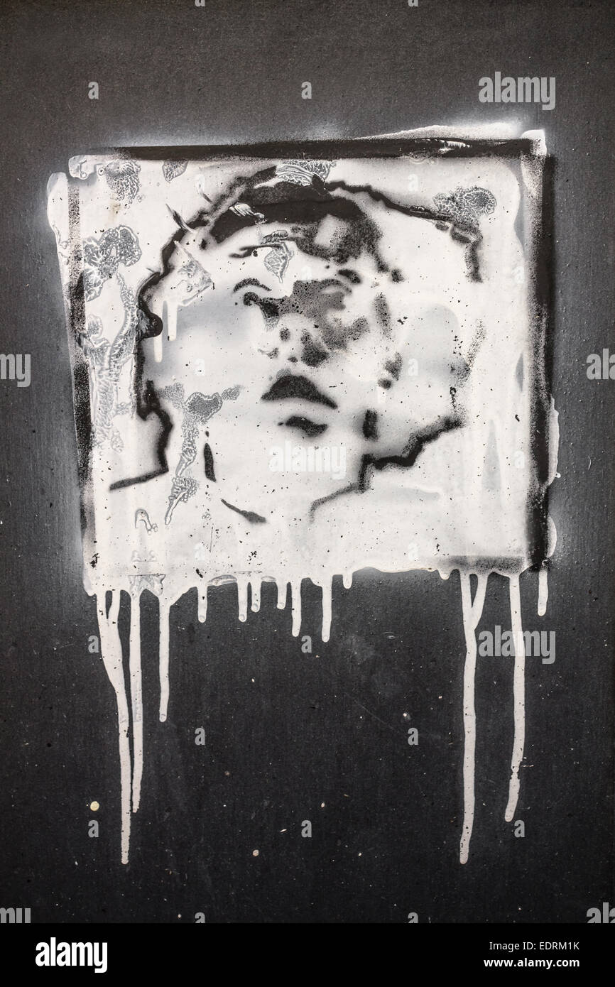 A graffiti on a wall depicting the fear Stock Photo - Alamy