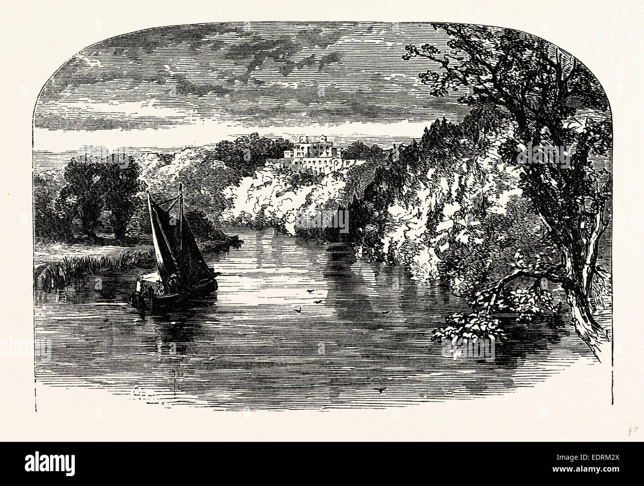 Cliefden, UK, England, engraving 1870s, Britain Stock Photo - Alamy