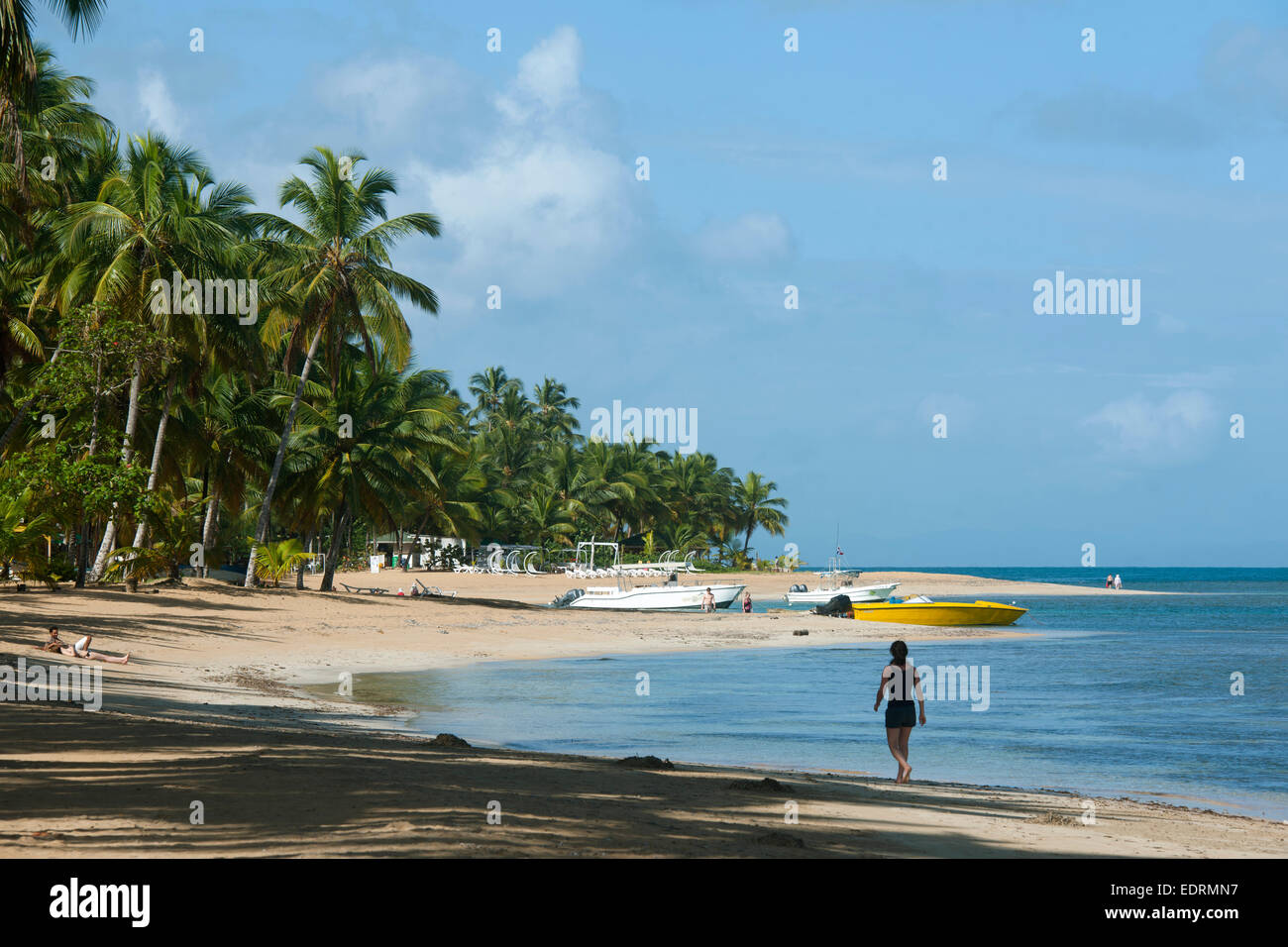 Dominikanische Republik, Halbinsel Samana, Las Terrenas, Strand im ...